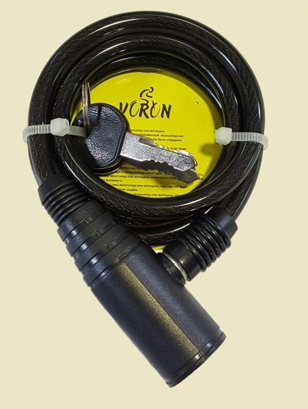 Противоугонное устройство бренд "VORON" 87107: трос (замок) 8мм 100см,10000519