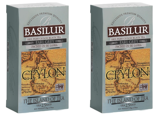 Basilur Чай в пакетиках Эрл Грей, 25 пакетиков по 2 г, 2 уп