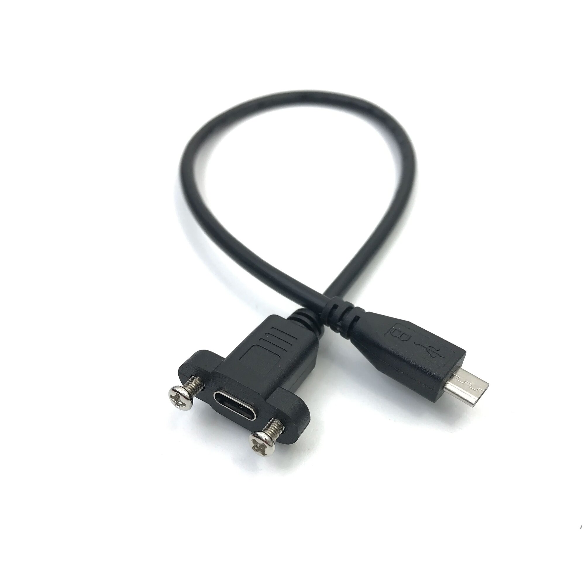 Micro USB - Type-C кабель-удлинитель, 0.3 м, Type-type Degree — фото 1