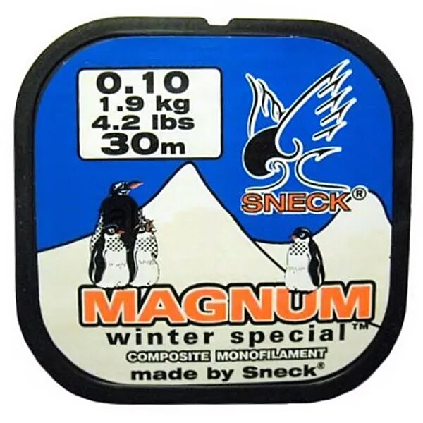 Леска зимняя Sneck MAGNUM winter special, 30m, (0.14mm/3.7kg; 0.10mm/1.9kg)