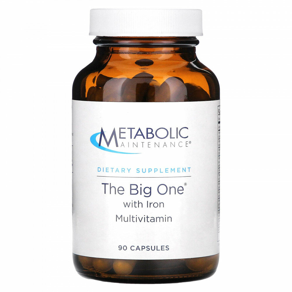 Metabolic Maintenance, The Big One®, мультивитамины с железом, 90 вегетарианских капсул