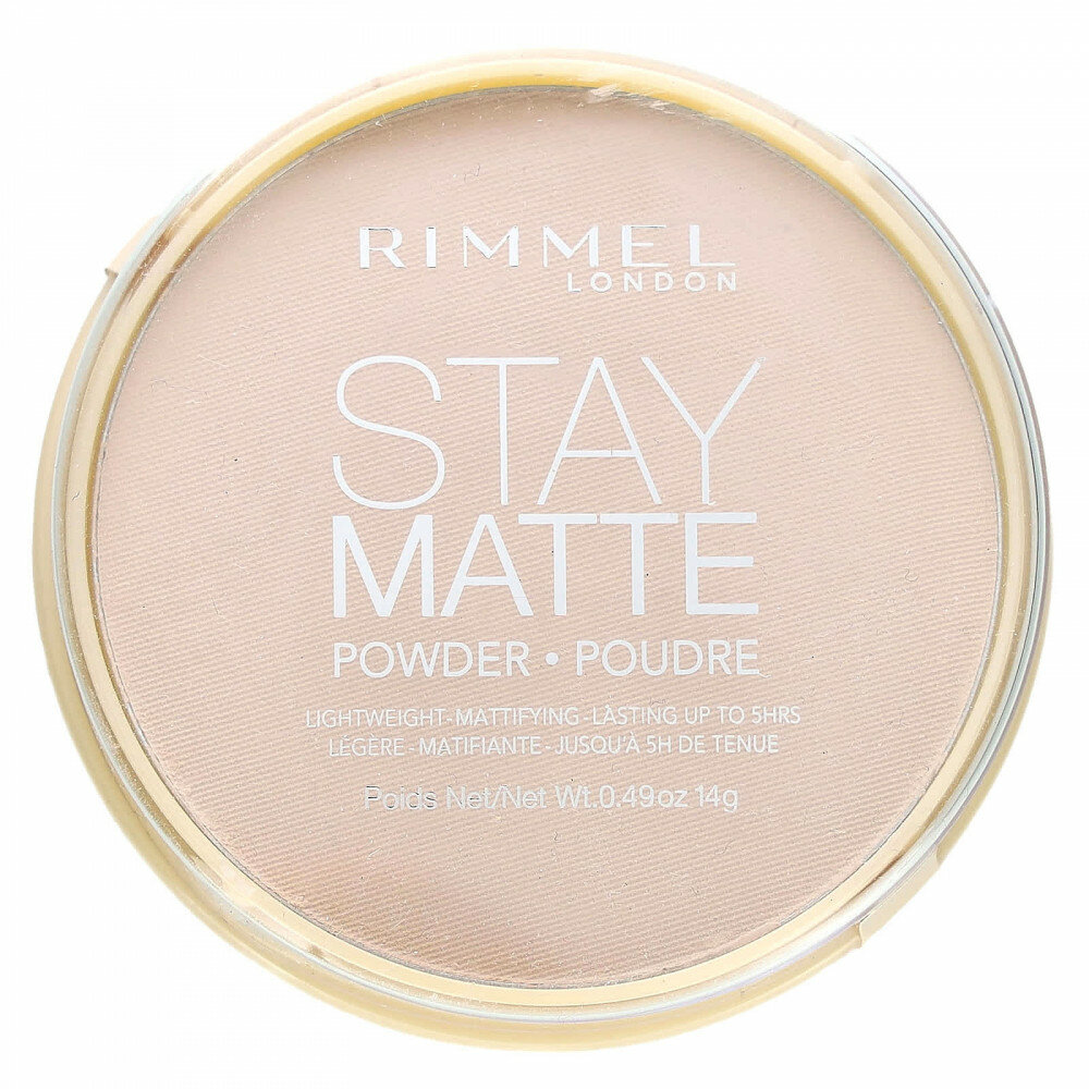 Rimmel London, Stay Matte, легкая матирующая пудра, натуральный продукт 003, 14 г (0,49 унции)
