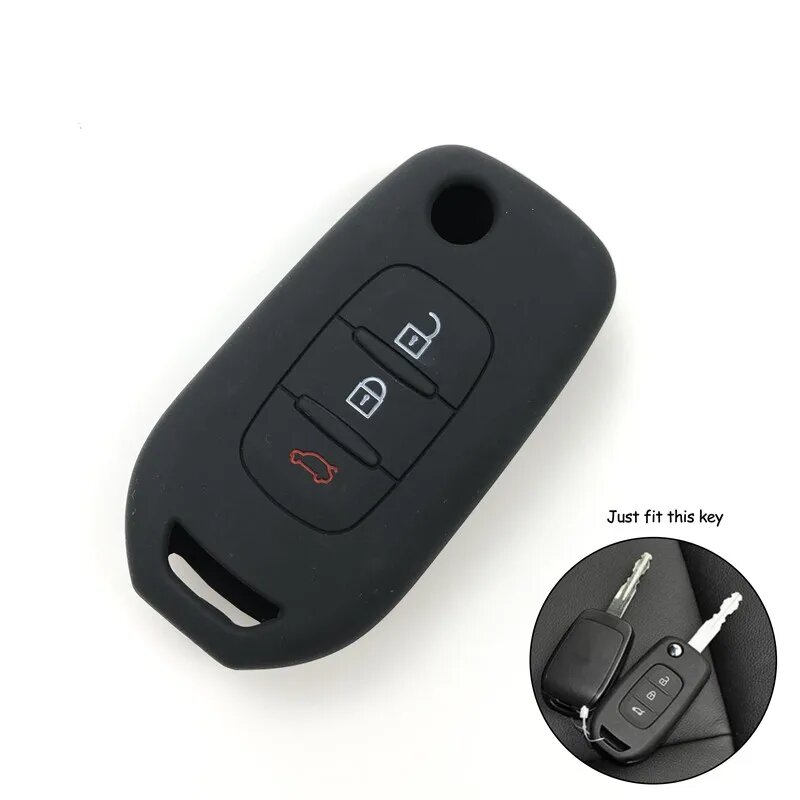 Чехол для автомобильного ключа для Lada Sedan Largus Kalina Granta Vesta X-Ray XRay для Renault Dacia, 3-кнопочный чехол для ключа