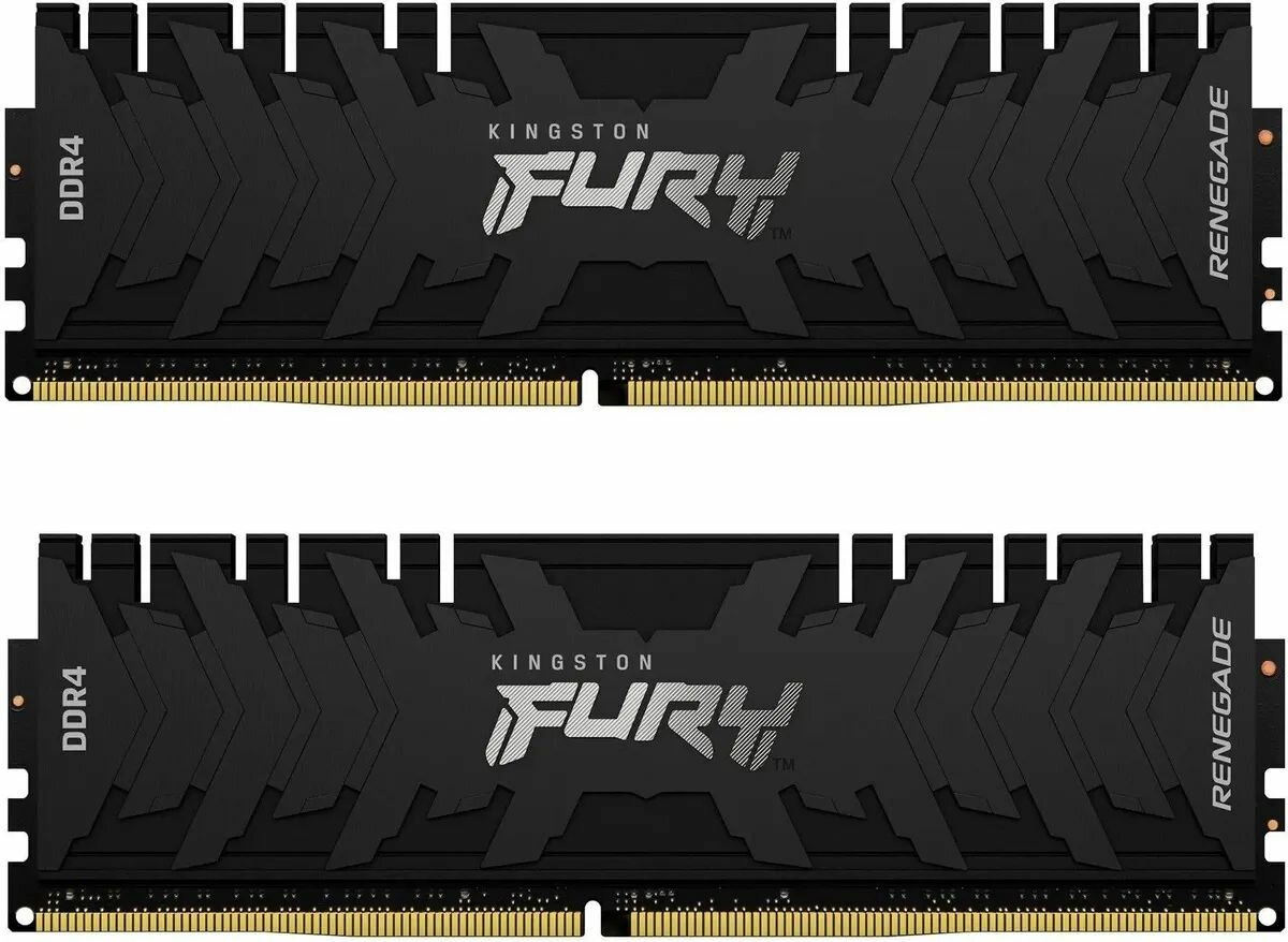 Модуль оперативной памяти Kingston Fury Renegade Black, KF432C16RB2K2/64, DDR4, 3200MHz, PC4-25600, CL16, DIMM 288-pin, 1.35 В, dual rank, Ret