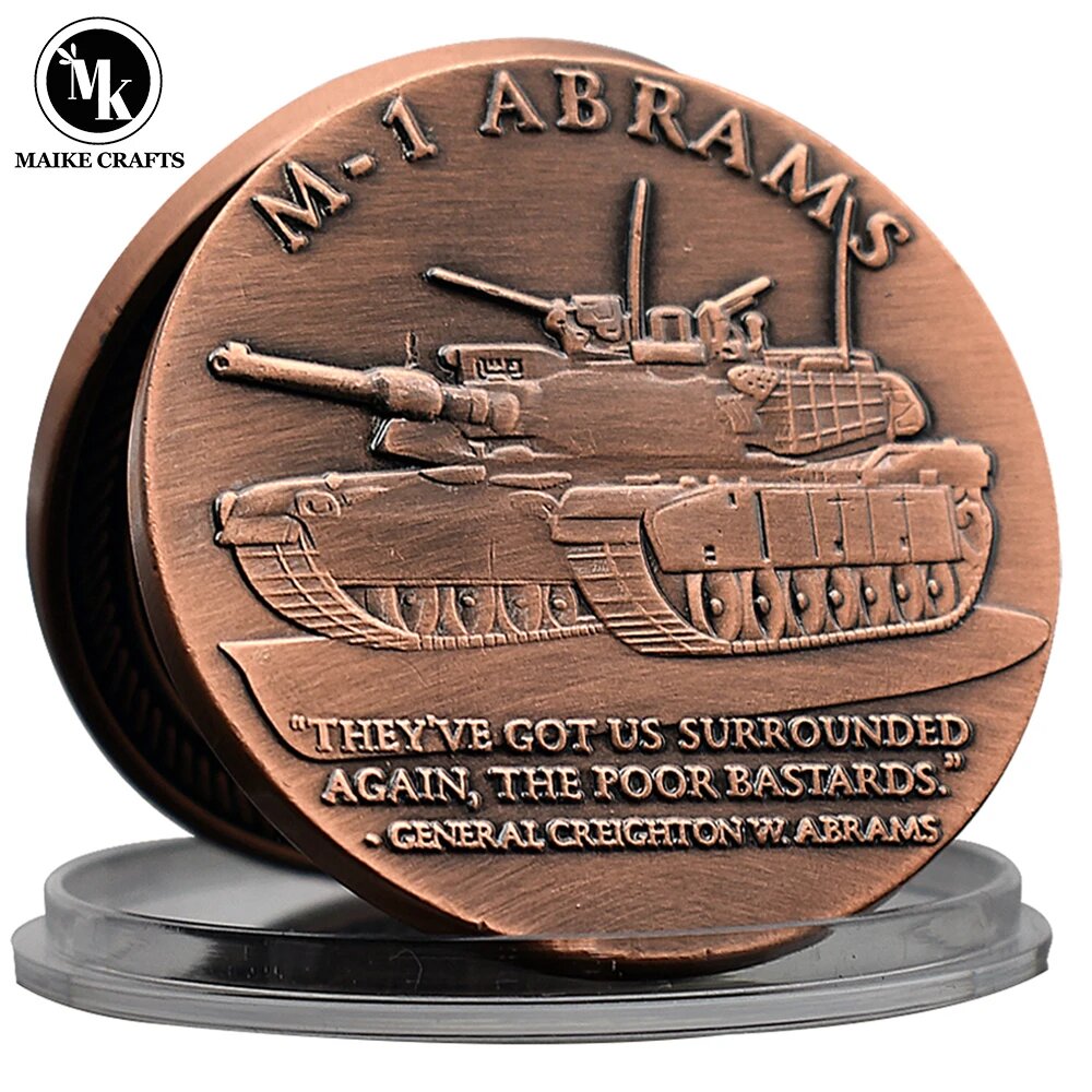 Военная памятная монета olevo M1 Abrams