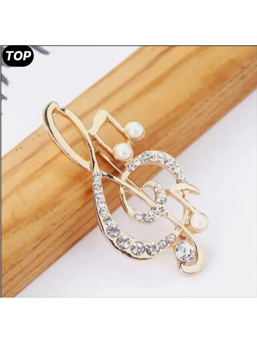 Брошь, стразы