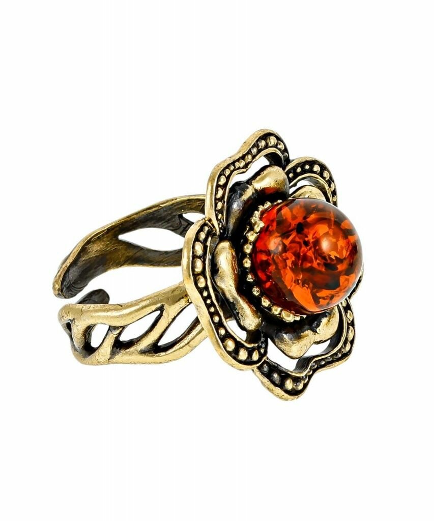 Кольцо, янтарь