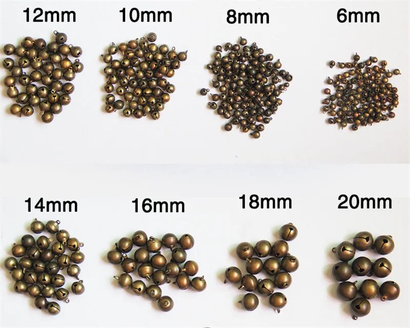 Медные колокольчики ALISA WANG 6-28 мм 8mm 50pcs