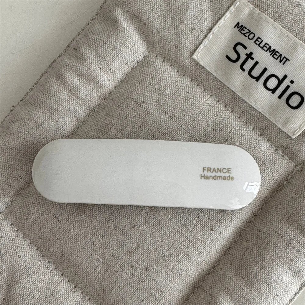 Белый зажим для волос из ацетата, 05 White