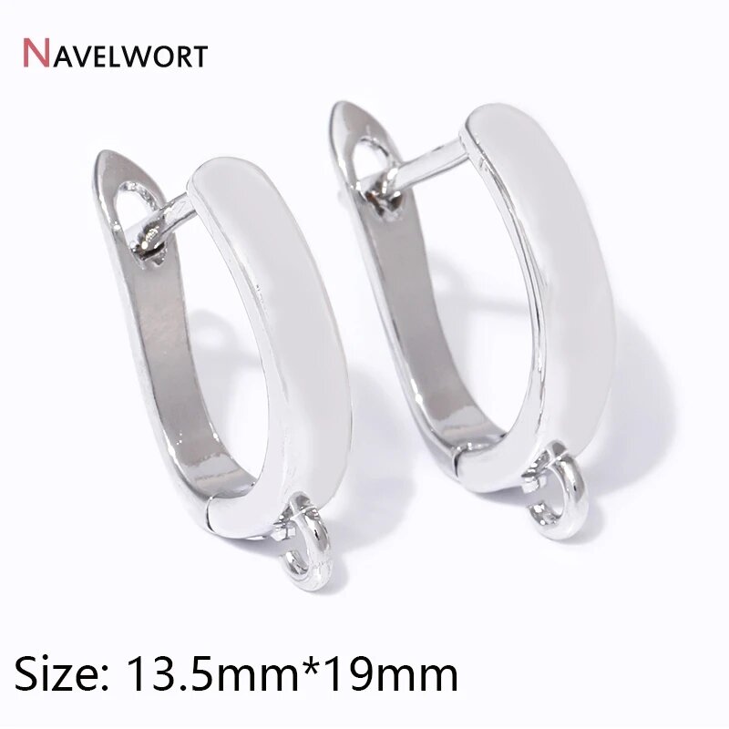 Швензы для сережек NAVELWORT, Rhodium Plated