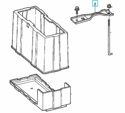 Пластина крепления аккумуляторной батареи; Артикул Honda: 31512S7A000 (Оригинал)