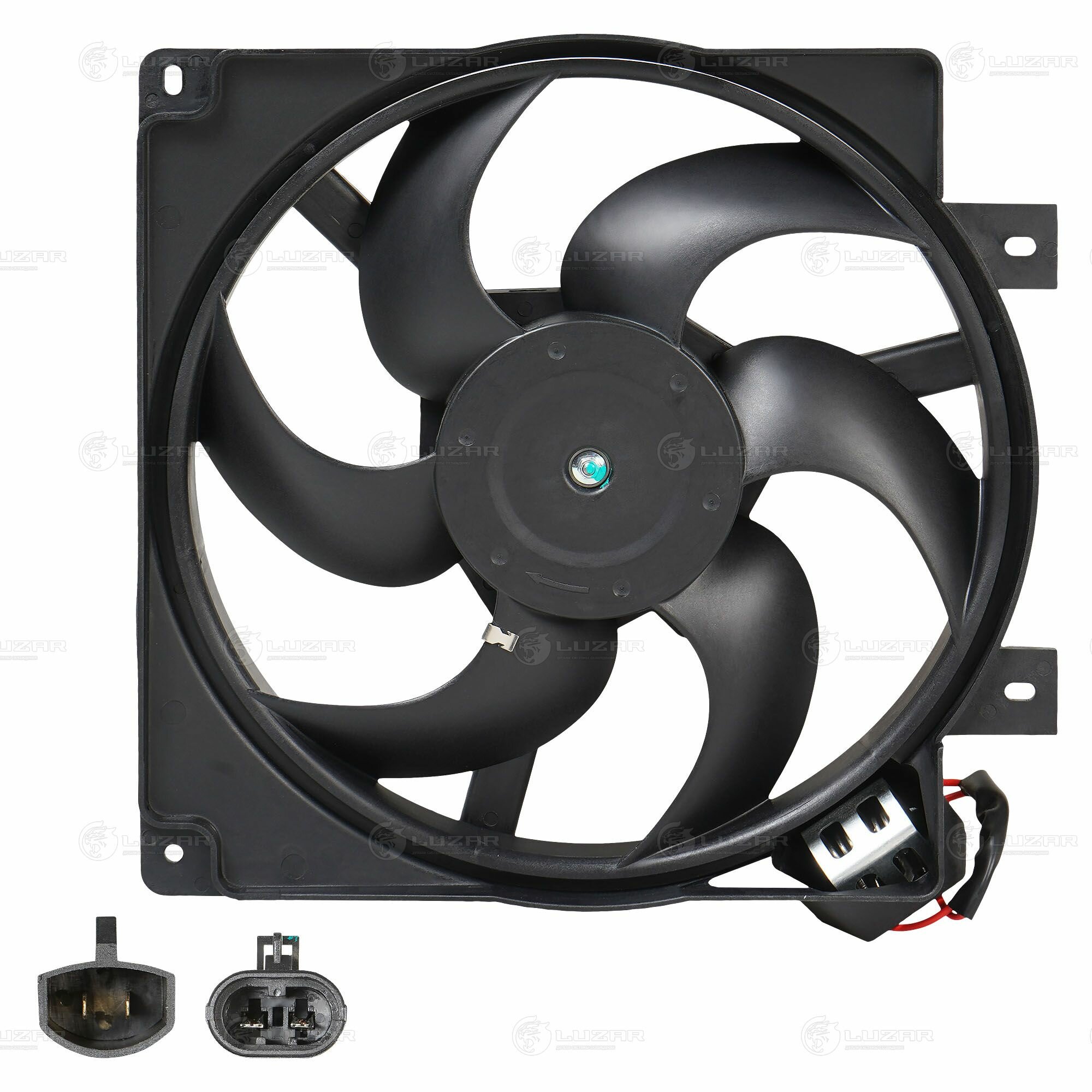 Электровентилятор в Сборе ВАЗ-1118 с кожухом LUZAR (с резистором)