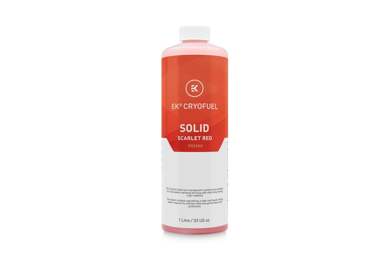 Жидкость для систем водяного охлаждения EK-CryoFuel Solid Scarlet Red (Premix 1000 mL)