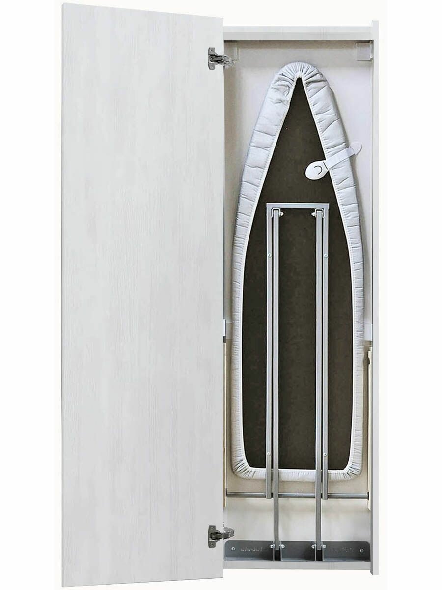 Встроенная гладильная доска Табула L (зеркало), Выбеленный дуб распашная лево