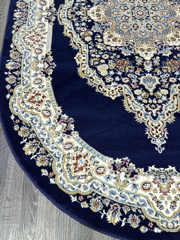 Ковер, Овал, Синий, Белый, Золотистый, Красный, Серый, Классический, Персидский, на пол, в гостиную, спальню, в ассортименте (100 см. на 180 см.)