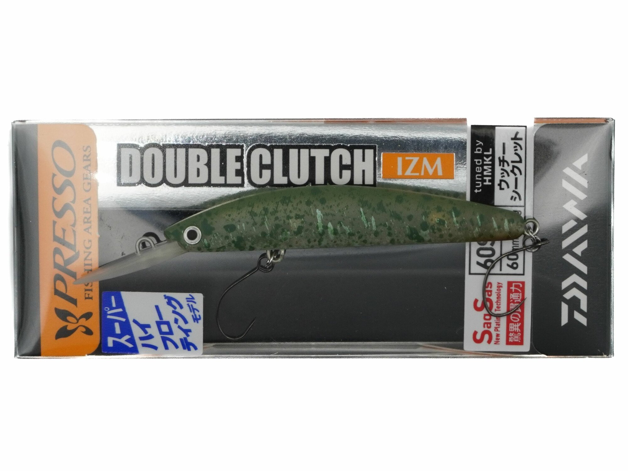Воблер Daiwa Presso Double Clutch 60SHF, 2.8 г, #Midorimushi (by HMKL)