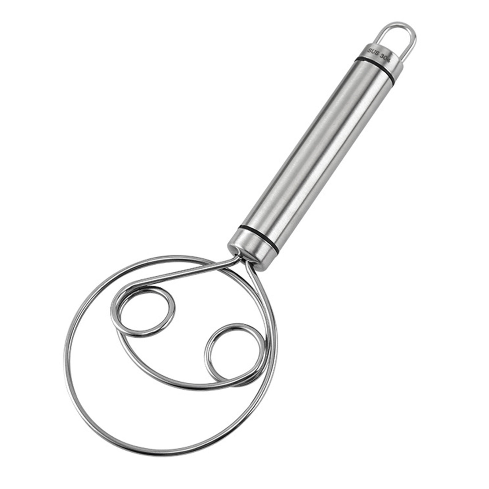 Швабр для теста датский из нержавеющей стали 304 пищевого качества ручной миксер для хлеба 8.5 дюйма скребок для теста инструмент для выпечки для хлеба пирога или пиццы 215*85*18мм серебристый 1шт