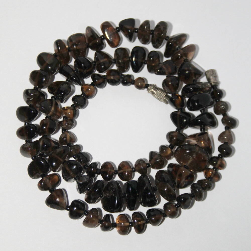 Бусы True Stones, обсидиан