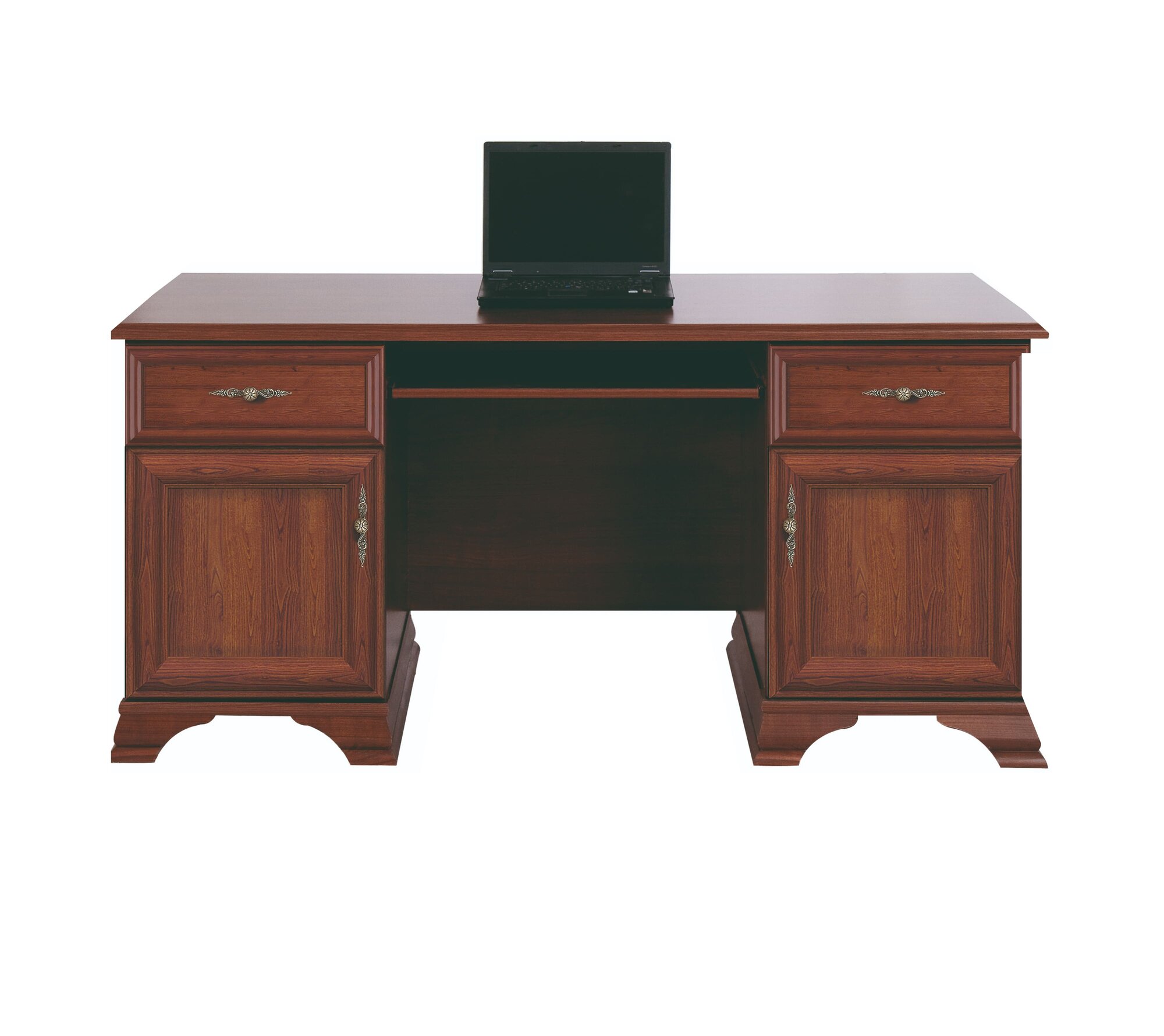 Стол письменный БРВ Мебель KENTAKI S320-BIU2D2S Каштан Размеры: Высота 780мм Глубина 740мм Ширина 1600мм