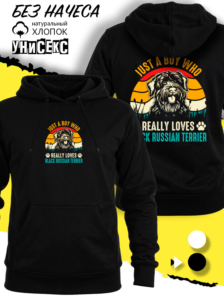 Худи Толстовка свитшот черный терьер