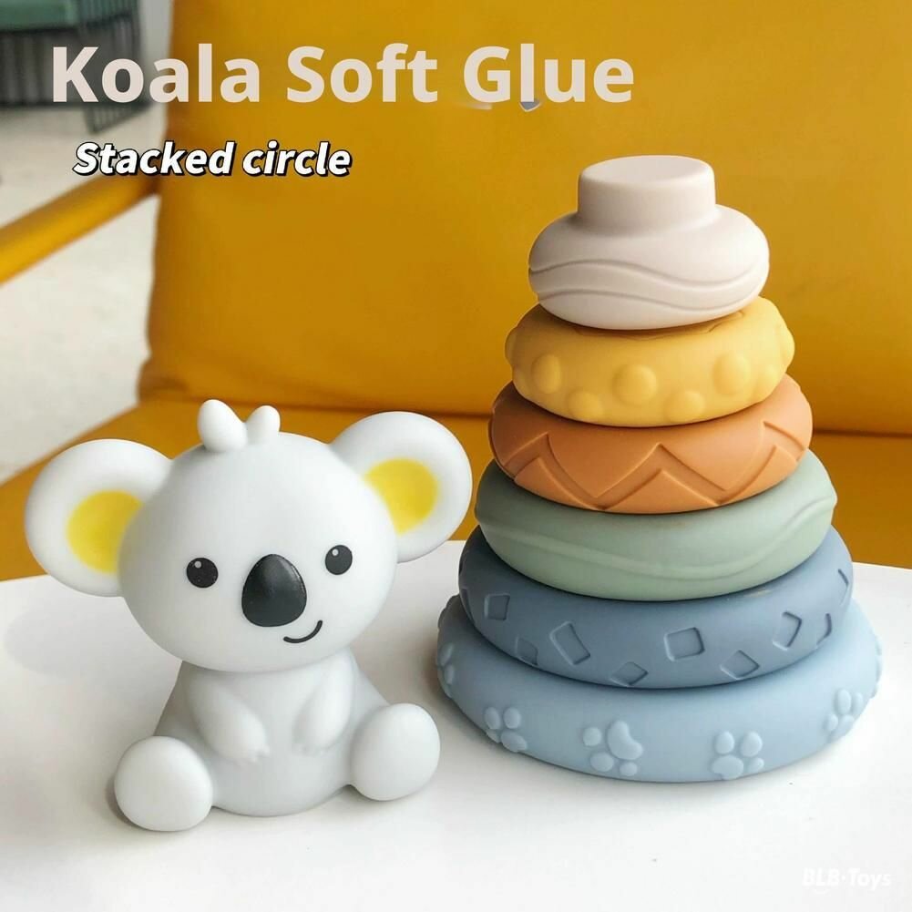 Пирамидка грызунок для малышей, развивающая игрушка, мягкая, цвет разноцветный