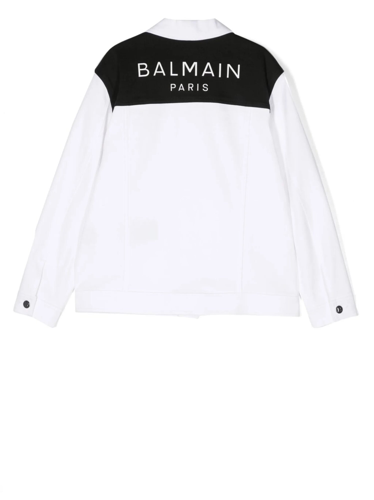 Куртка BALMAIN Logo-print jacket, размер 8 лет, белый — фото 1