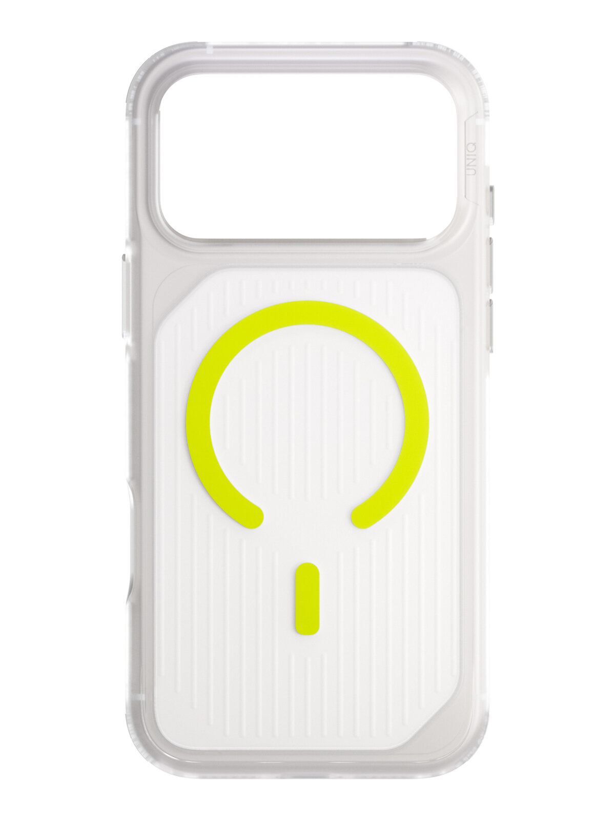 Чехол Uniq для iPhone 17 Pro Max, Combat Active с усиленной защитой, с магнитами MagSafe, прозрачный/лаймовый