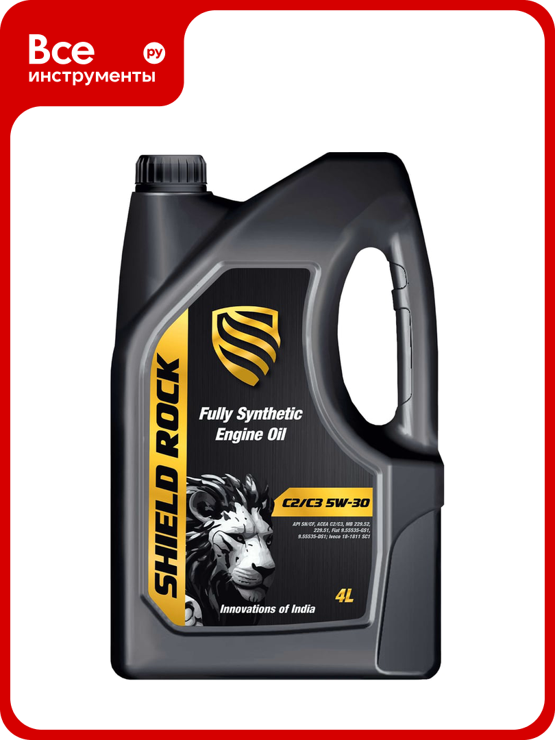 Масло Shield Lubricants SHIELD ROCK C2/C3 5W-30, API SN, совместим с дизельными и бензиновыми двигателями