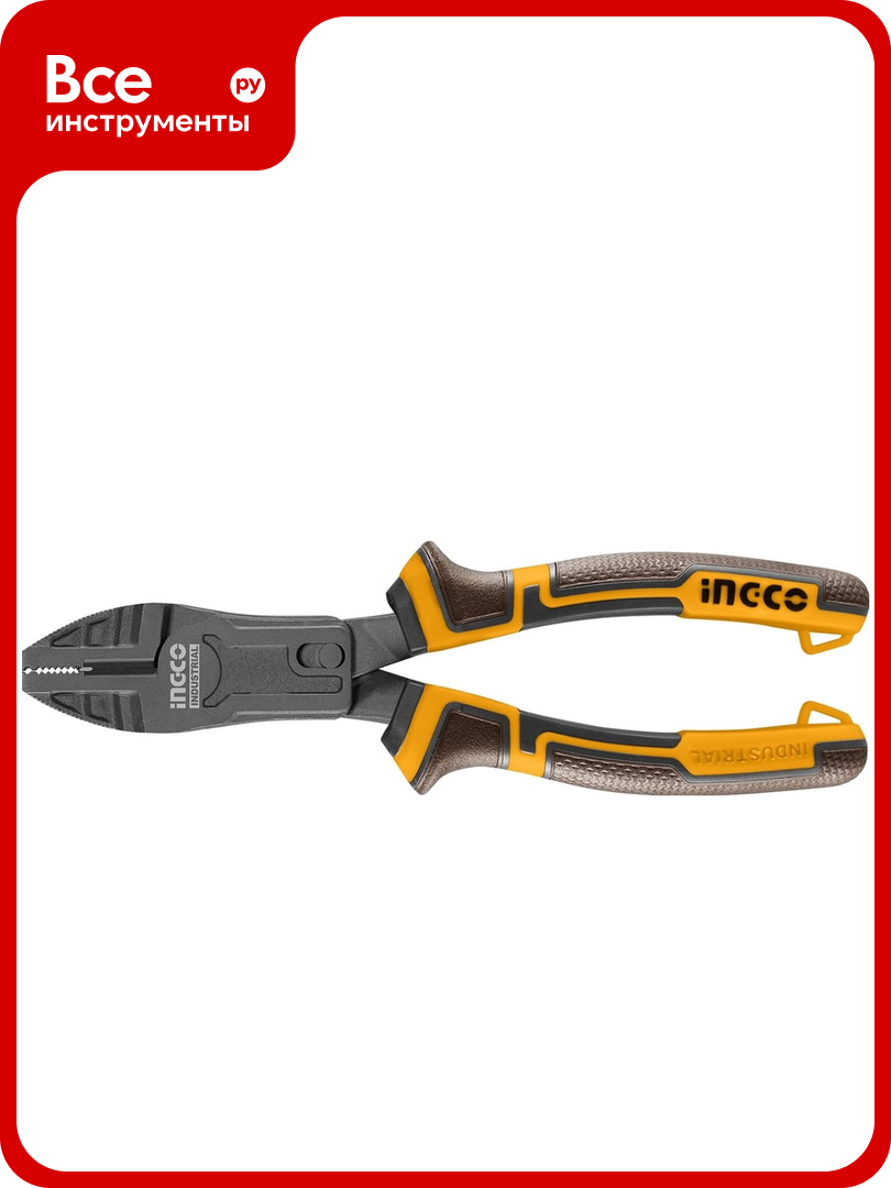 Плоскогубцы INGCO комб. усиленные на 65% 200мм SUPER INDUSTRIAL HCCP58200, применяются