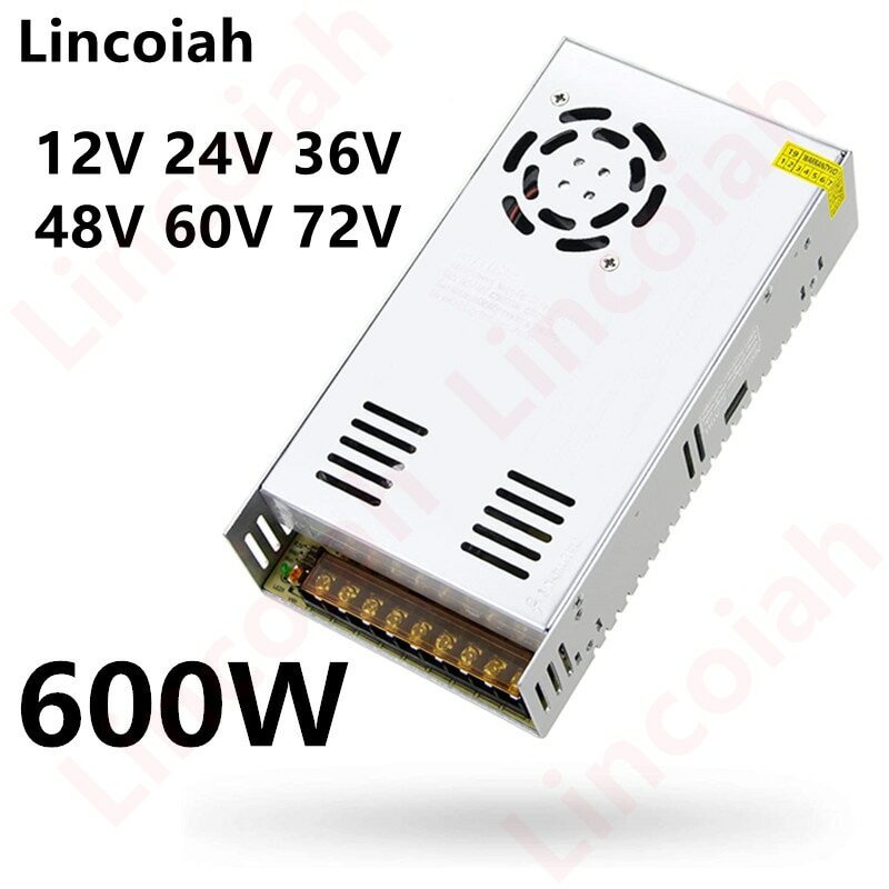 Lincoiah трансформатор освещения AC100V/220V для светодиодных полосок 600W