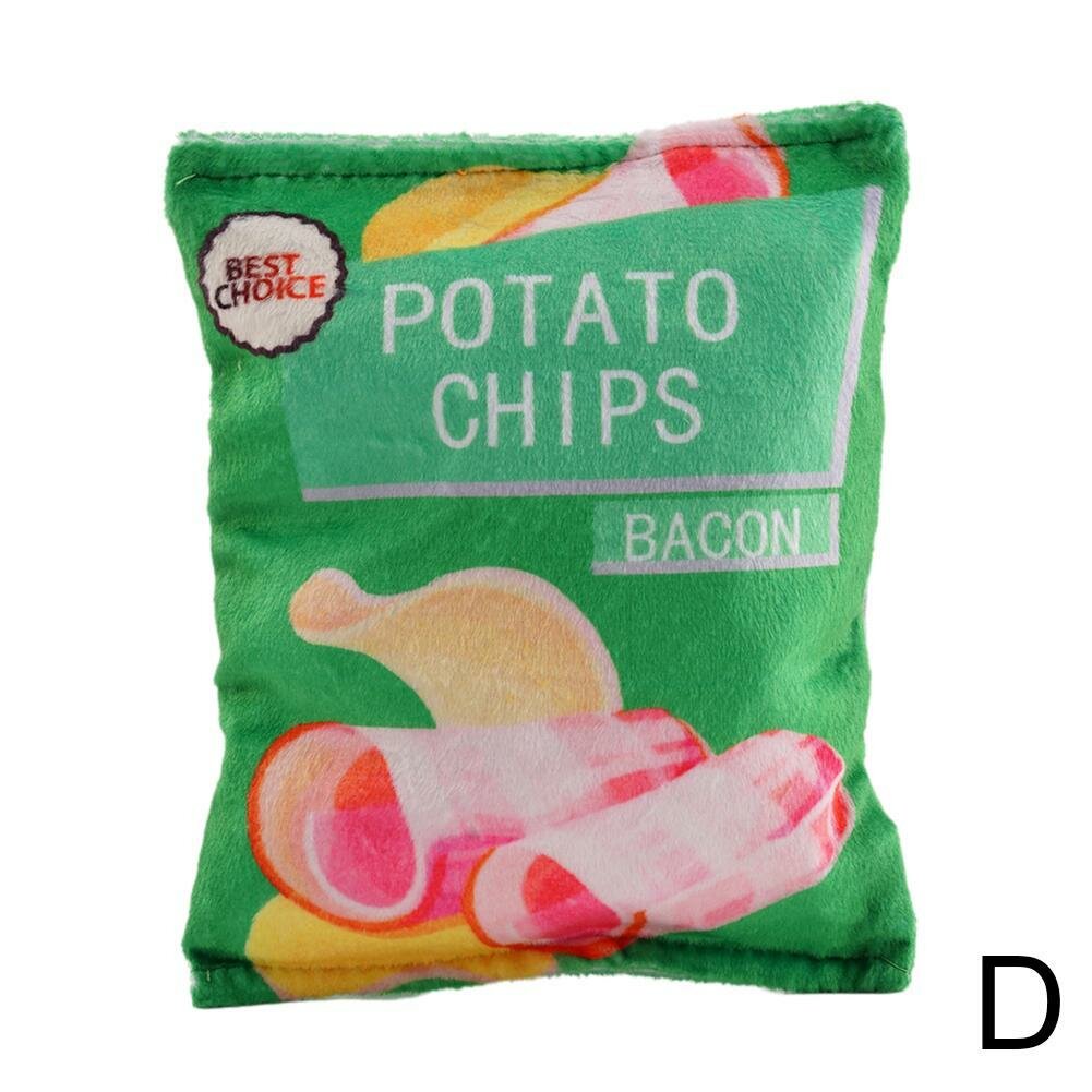 Плюшевая игрушка для собак с имитацией картофельных чипсов/плюшевая игрушка со звуком домашнего животного