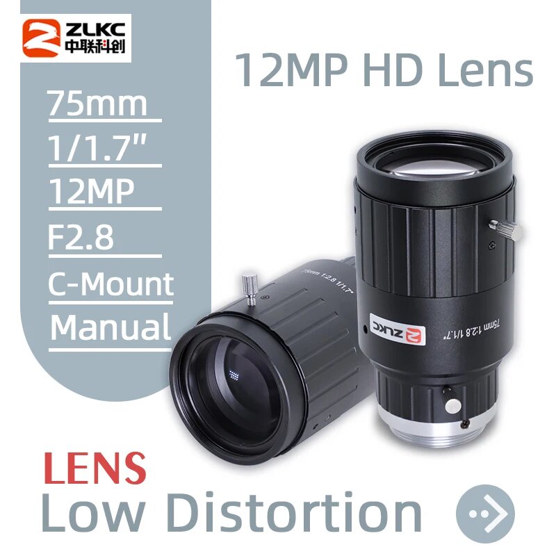 Объектив ZLKC VM7528MP12 75 мм 12 МП