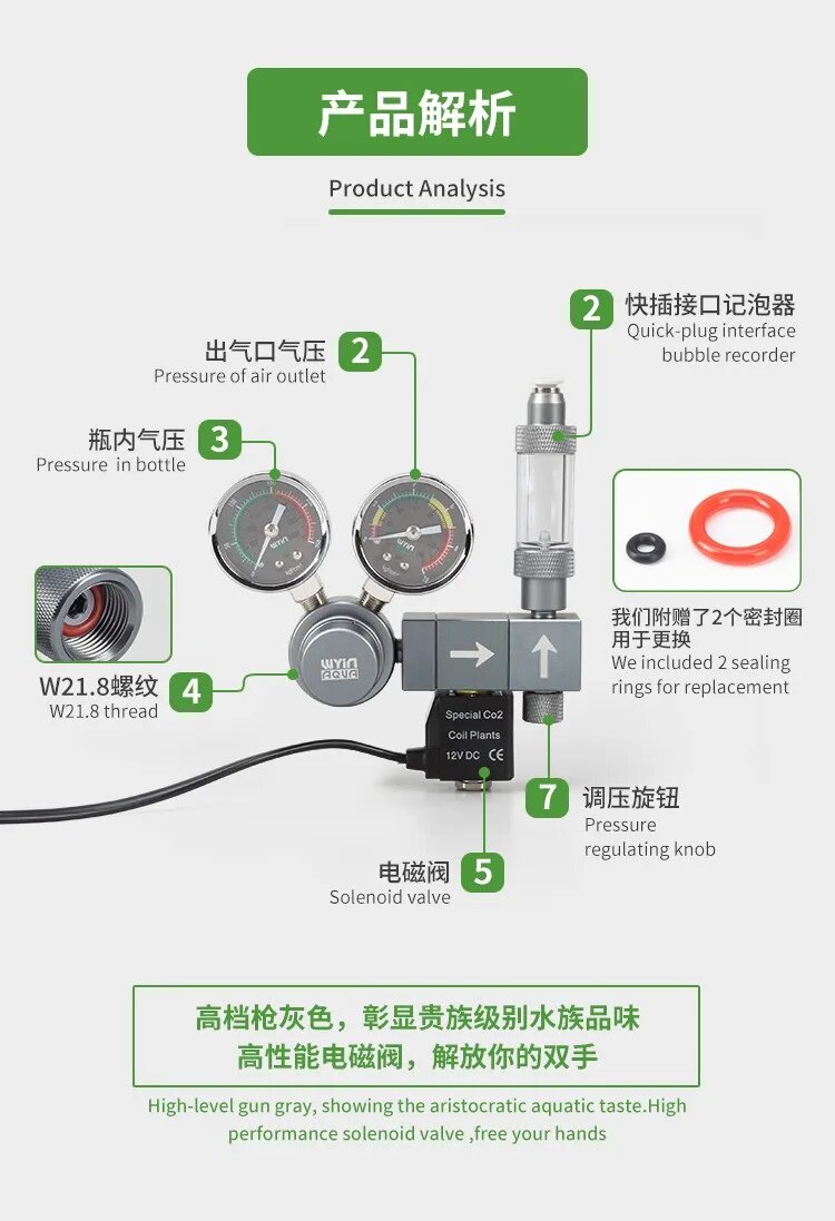 Регулятор CO2 для аквариума ZRDR, G3-4, Split module — фото 1