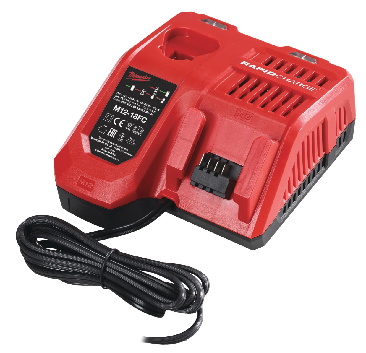 Зарядное устройство Milwaukee M12-18 FC TURBO Li-ion 4932451079 для оригинальных аккумуляторов 4932451079