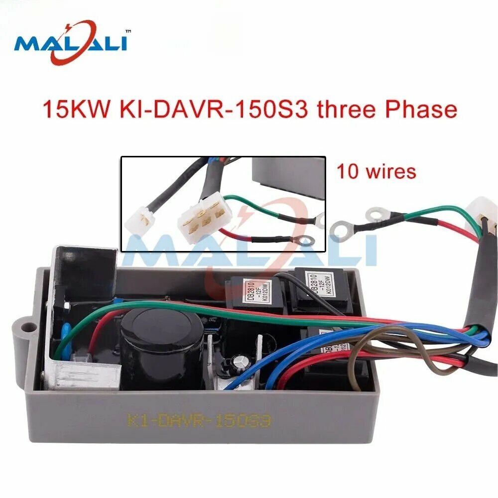 Malali KI-DAVR-150S3 AVR 220В для однофазных/трехфазных генераторов Kipor до 15КВт