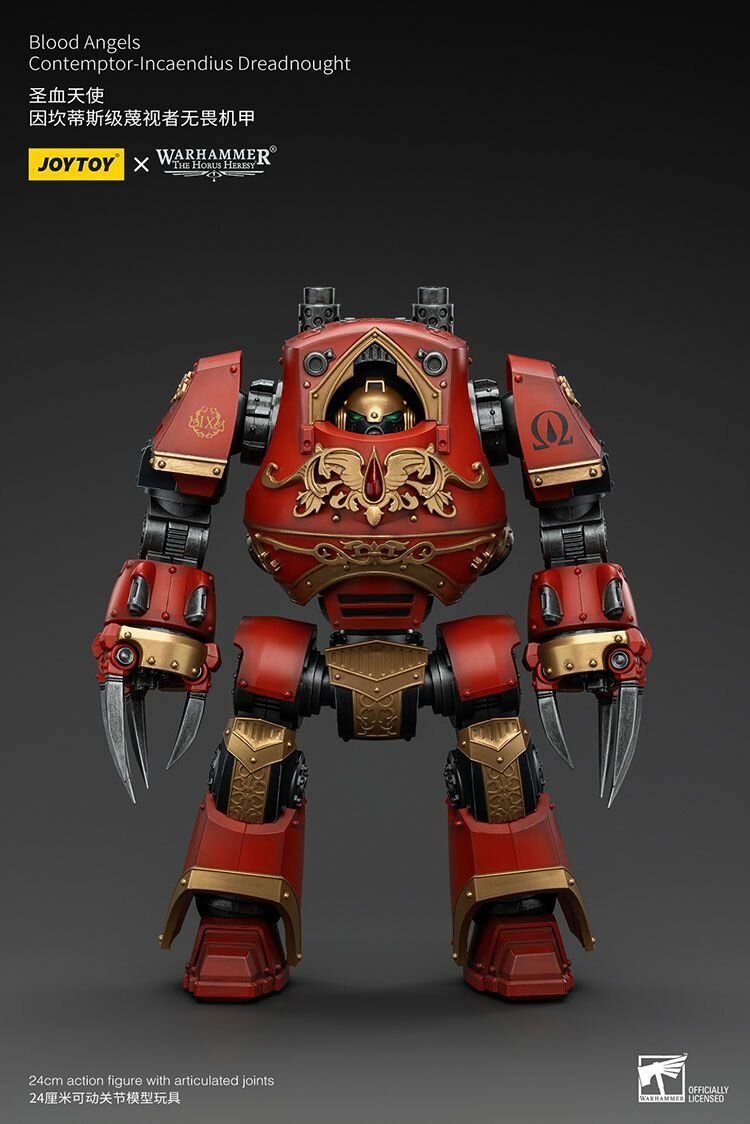 Подвижная фигурка JOYTOY Warhammer 30K 1/18 Action Figures Blood Angels Contemptor-Incaendius Dreadnought