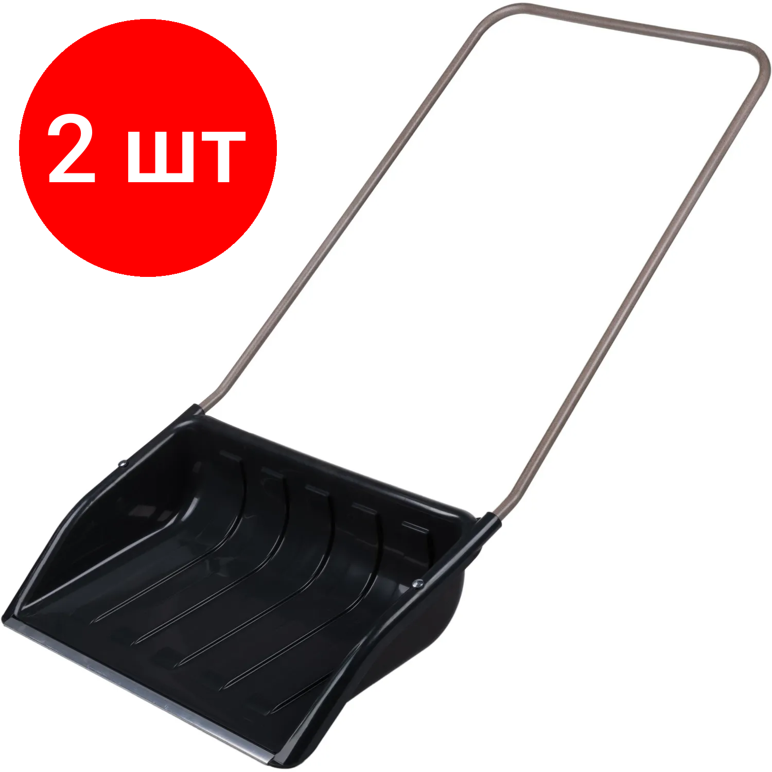 Комплект 2 штук, Движок д/уб снега(скреп) РусТрейд Элита пласт 50x75х130см ал ручка зи-00626