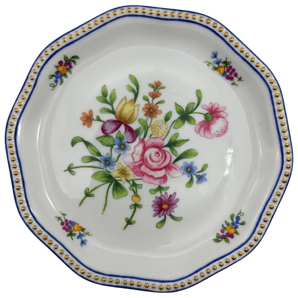 Тарелка "Букет", 22 см, роспись Jenny Larsson, 1923 г, Rosenthal, Германия