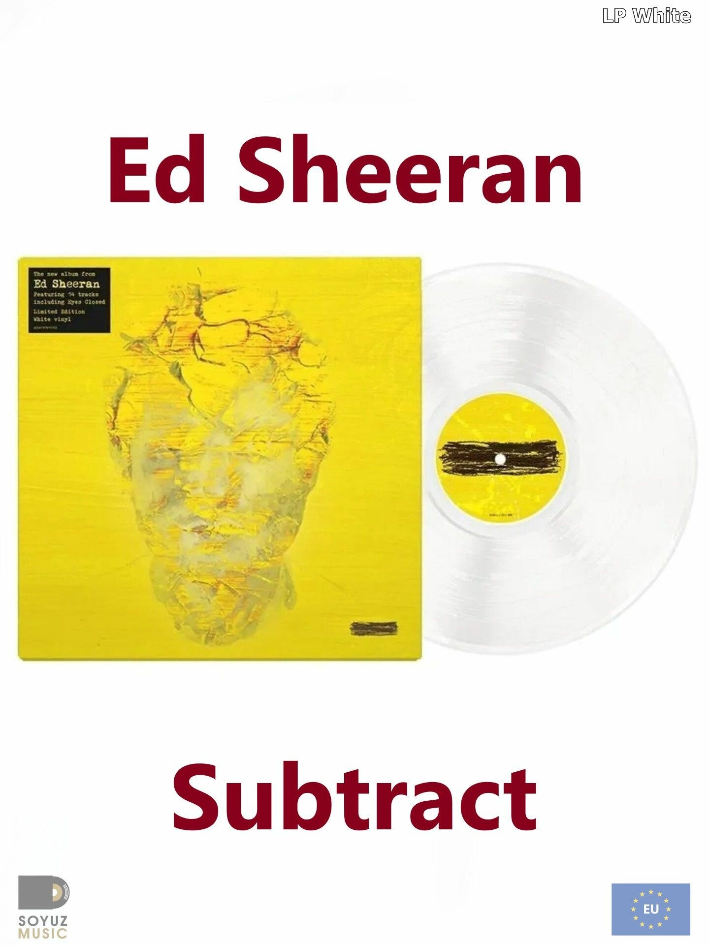 Ed Sheeran. Subtract (LP Limited Edition/White Vinyl/Виниловая пластинка)