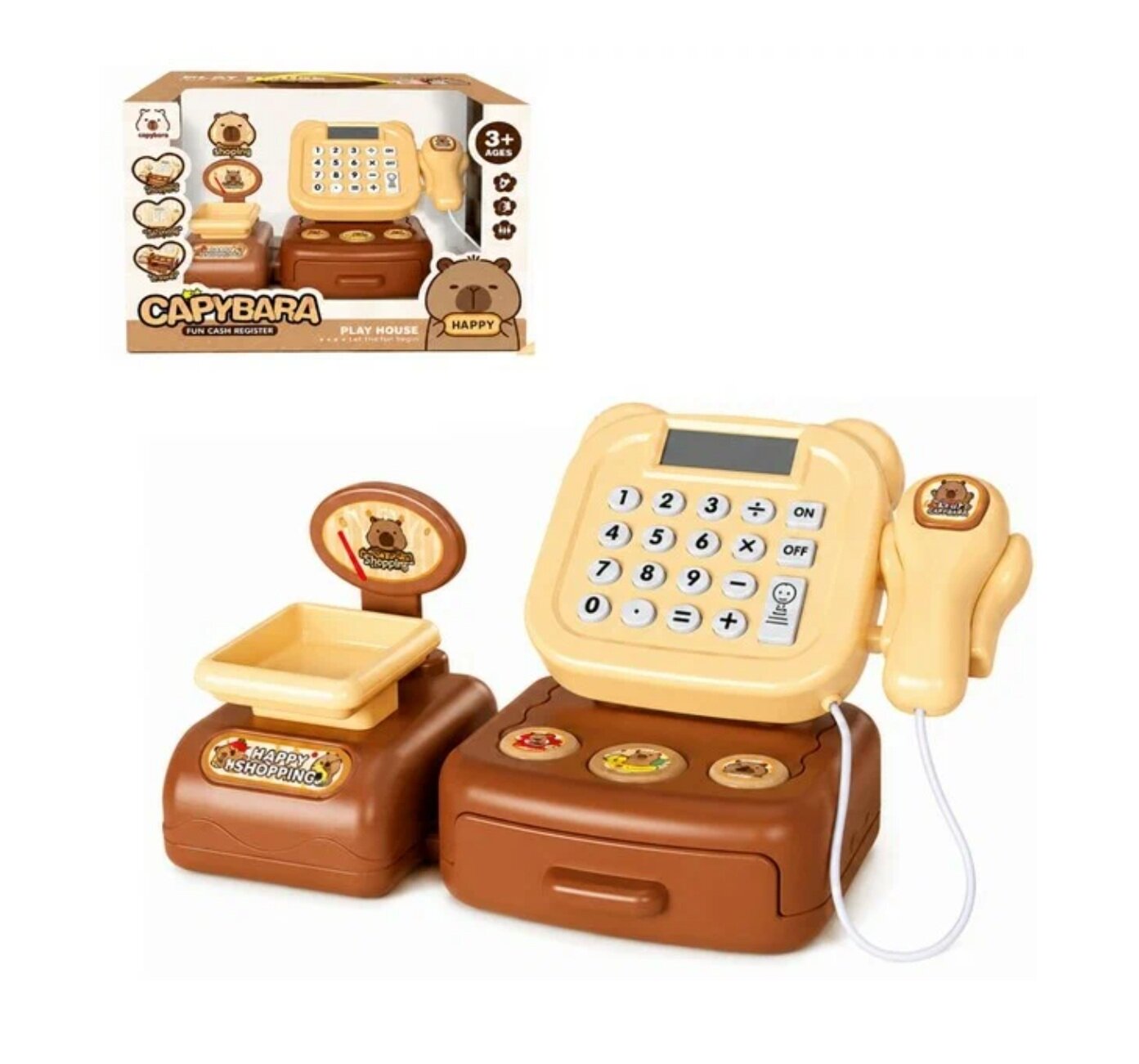Игровой набор «Супермаркет» касса, весы, сканер, в коробке 25*15*17 см