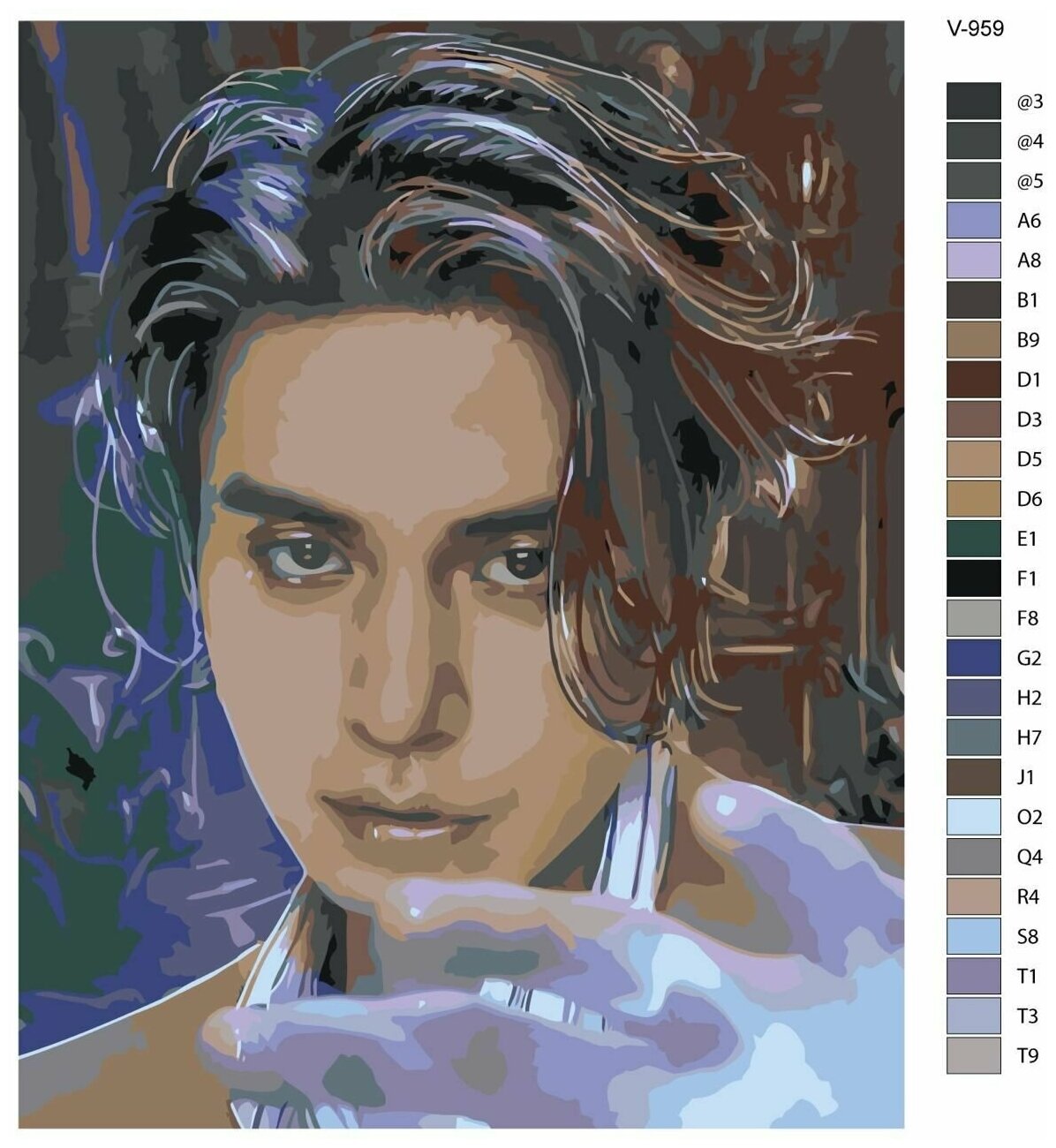 Картина по номерам V-959 "Сериал. Дорама История девятихвостого лиса. Портрет Lee Yeon ", 60x80 см