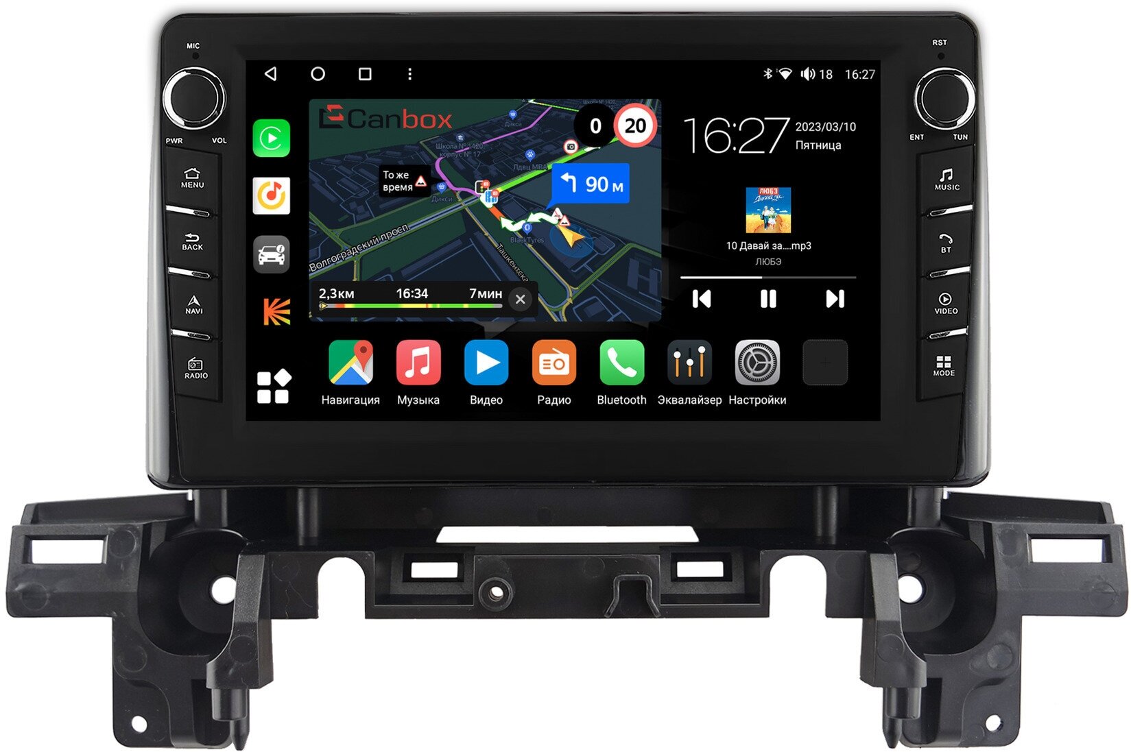 Штатная магнитола Canbox M-Line 7831-9066 Mazda CX-5 2017-2021, CX-8 2017-2022 (левый руль) Android 10 (4G-SIM, 2/32, DSP, IPS) С крутилками