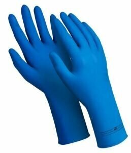 Перчатки КЩС Manipula Эксперт Ультра DG-042 латекс синие (размер 8, M, 25 пар в упаковке), 1294988