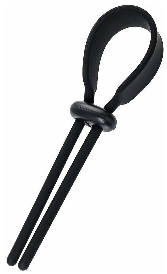 Черное эрекционное лассо на пенис Keb