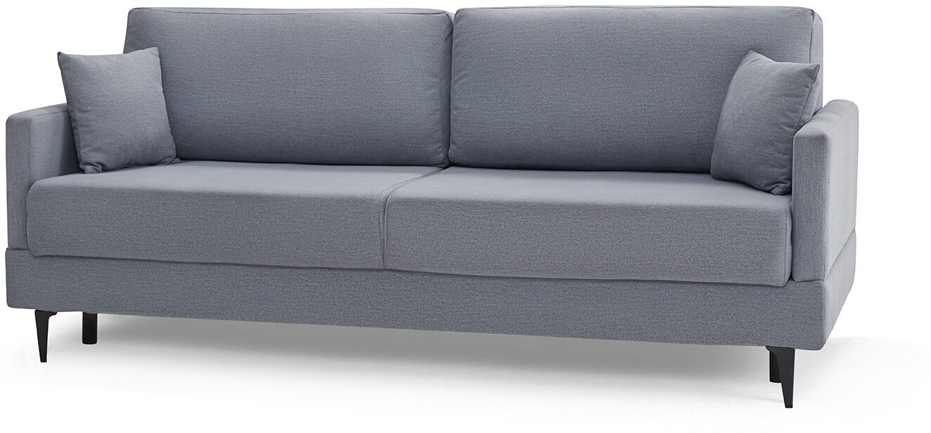 Диван-кровать SCANDICA Эмбер, прямой, 210х92х97 см, еврокнижка, цвет стальной серый