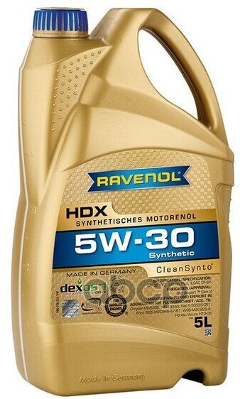 SAE 5W-30 5L HDX моторное масло Ravenol арт. 4014835858602