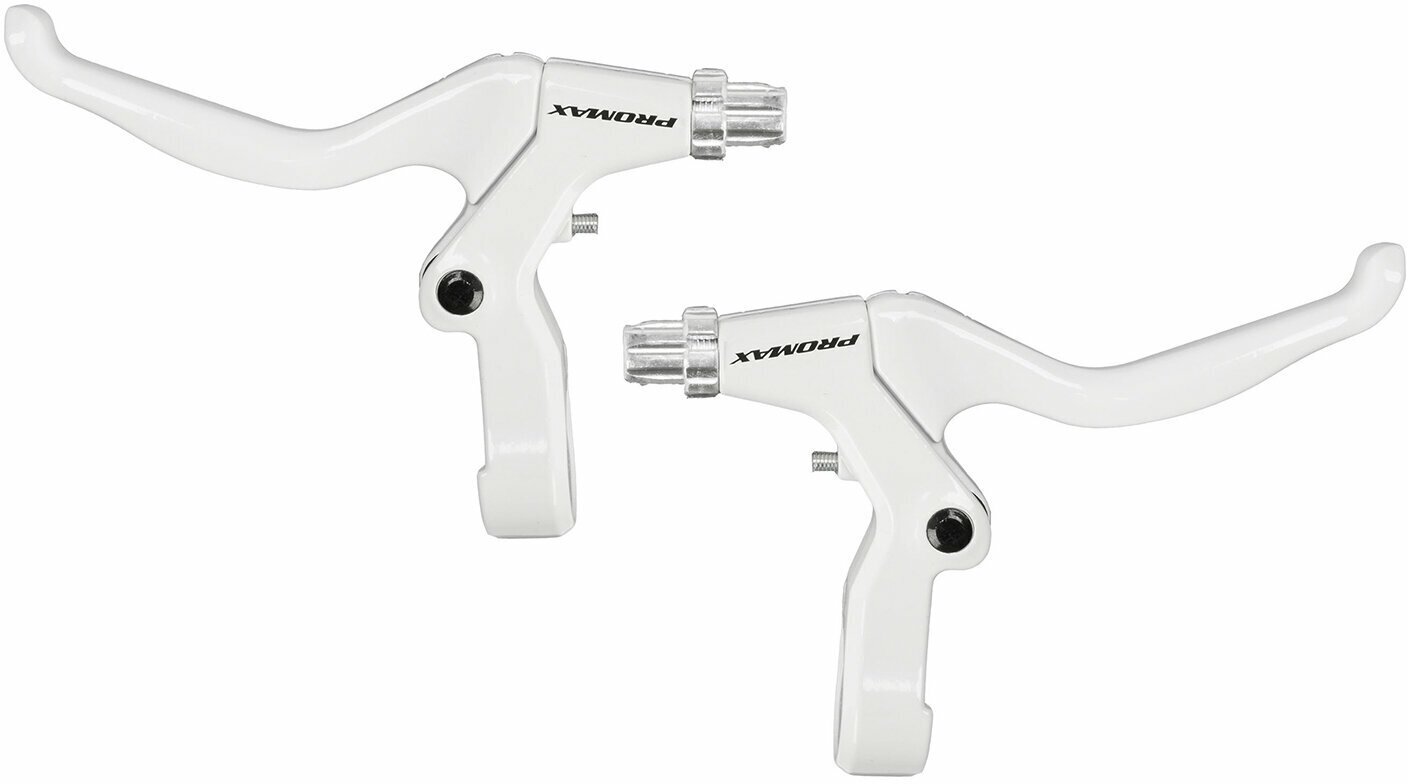 Тормозные ручки велосипедные Promax комплект для v-brake/кантилеверного тормоза, под два пальца. Одна пара, белые