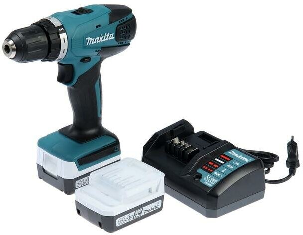 Дрель-шуруповерт MAKITA DF347DWE, 14,4 В, 2x1,5 Ач, Li-ion, 23 Нм, 400-1400 об/мин, кейс