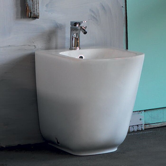 Kerasan Tribeca Биде напольное пристенное 55 см, с 1 отв под смеситель c креплением WB5N цвет: белый