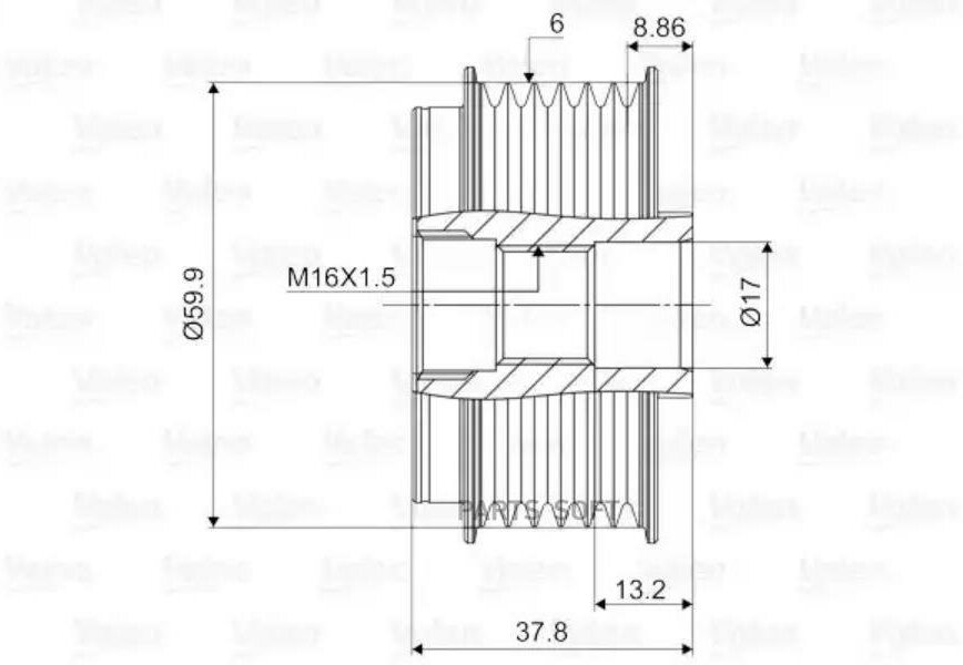 VALEO 588094 Шкив генератора